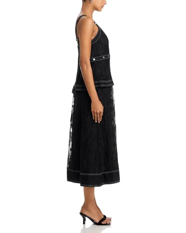 3.1 Phillip Lim Floral Dimensional Lace Midi Dress