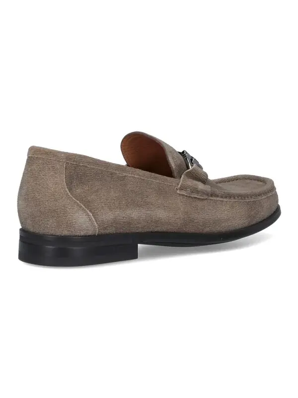 FERRAGAMO Gancini Suede Loafers