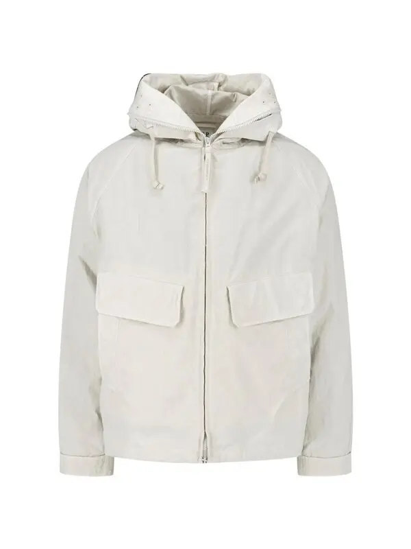 Stone Island Soft Shell-r E.dye® Technology Hooded Jacket - Cream