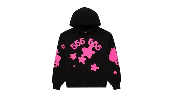 SP5DER Beluga Angel Number Hoodie - Black