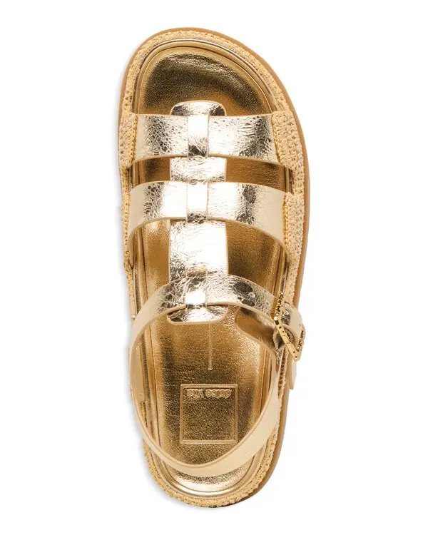 Dolce Vita Shenna Espadrille Sandals - Gold Distressed