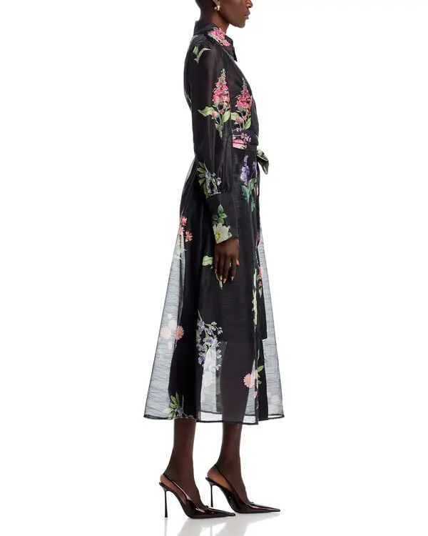 NANCY YANG Floral Button Front Dress