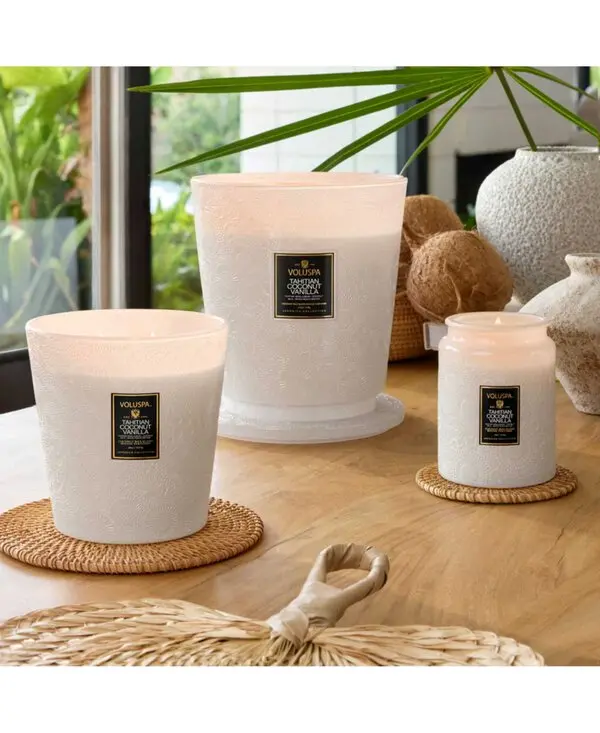 Voluspa Tahitian Coconut Vanilla 3 Wick Hearth Candle
