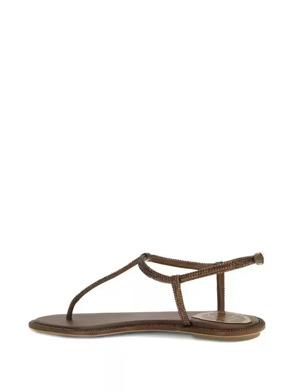 Rene Caovilla Diana Embellished Sandals - Brown
