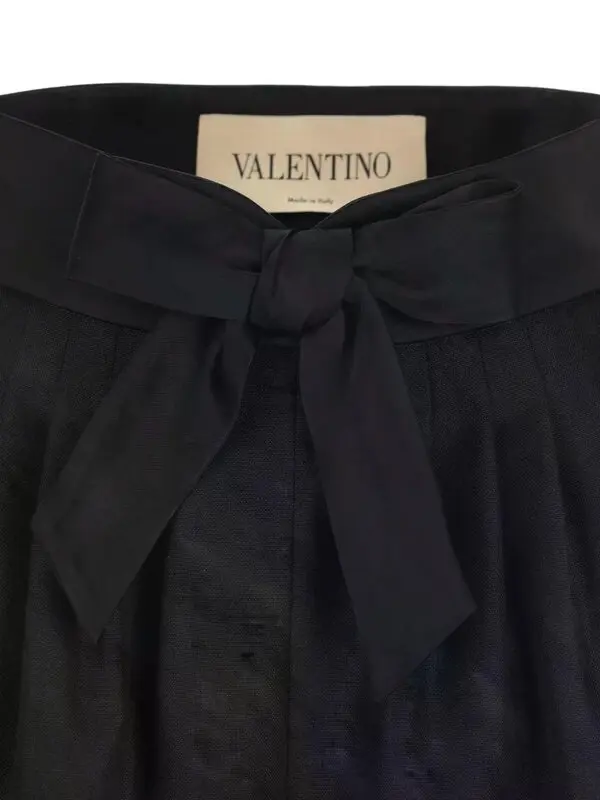 Valentino Garavani Pleated Shorts With Bow Detail