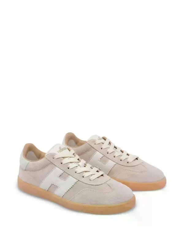 Hogan Suede Trainers With Logo Patch