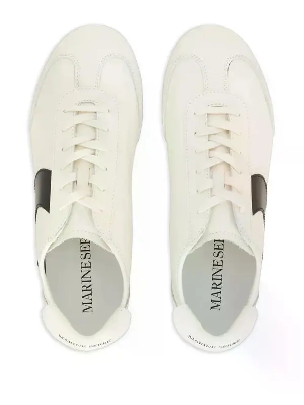 MARINE SERRE Ms Astra Matte Leather Sneakers - Neutrals