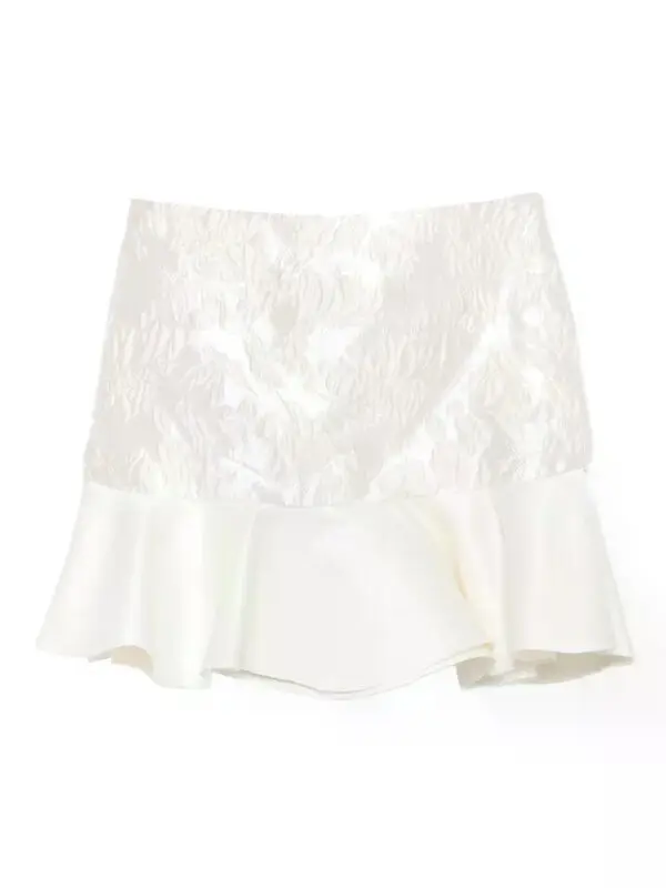 GANNI Cloqué Ruffled Mini Skirt