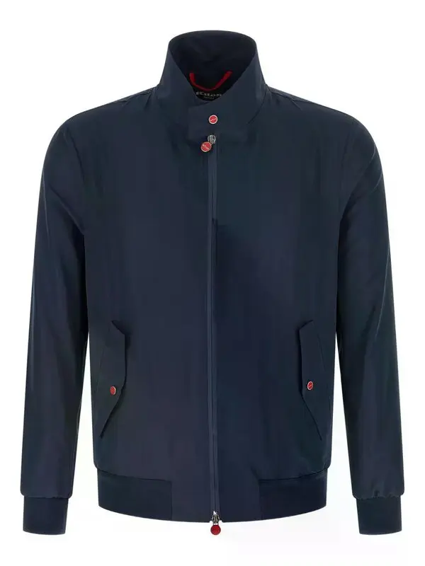 Kiton Cima Mandarin-collar Jacket - Blue