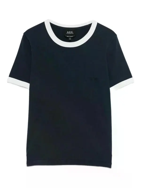 A.p.c. Contrasting-trims T-shirt