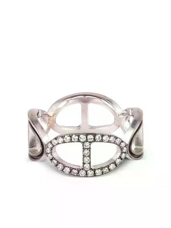 SYLVA & CIE Diamond Buckle Ring - Silver
