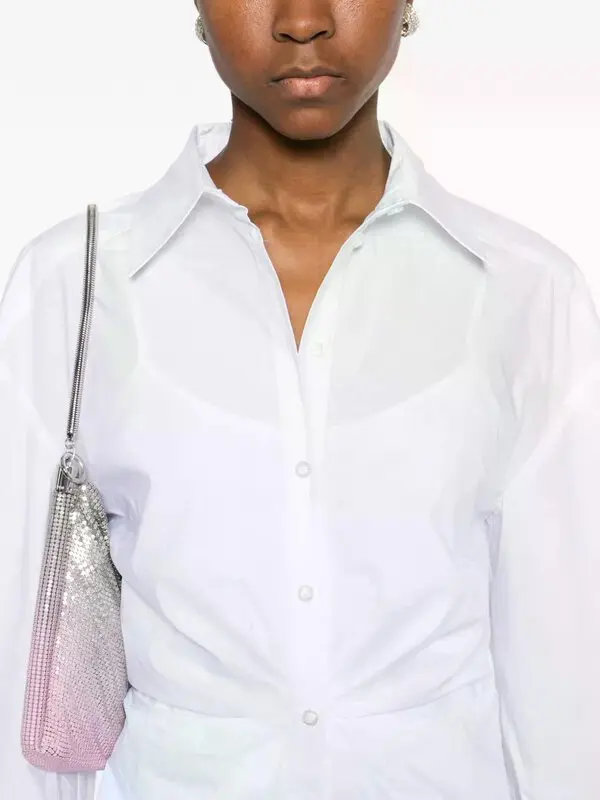 ROTATE BY BIRGER CHRISTENSEN Knotted Shirt Dress