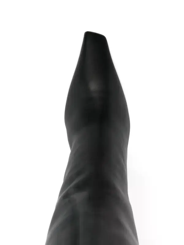 Amina Muaddi Mona Side-zip Square-toe Boots - Black
