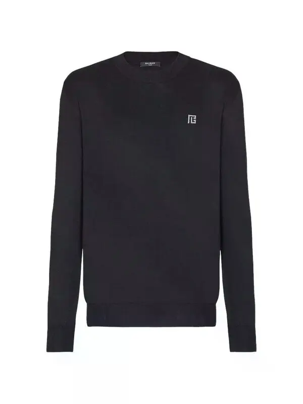 Balmain Logo-detail Long-sleeve T-shirt - Black