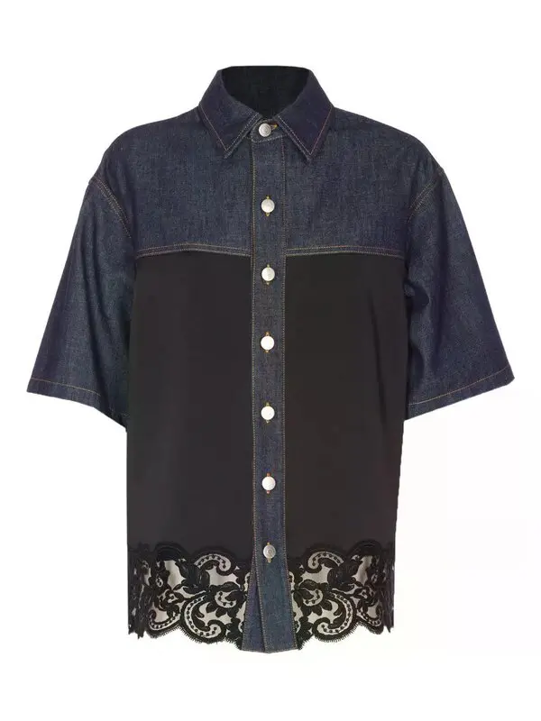 Stella McCartney Embroidered Denim Shirt - Blue