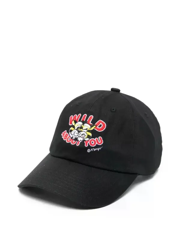 Kenzo Tiger-embroidered Cap - Black