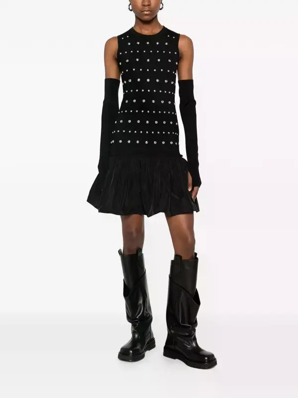 Liu Jo Knit Dress With Studs And Thumbhole Sleeves