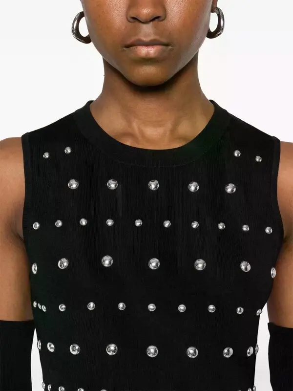 Liu Jo Knit Dress With Studs And Thumbhole Sleeves