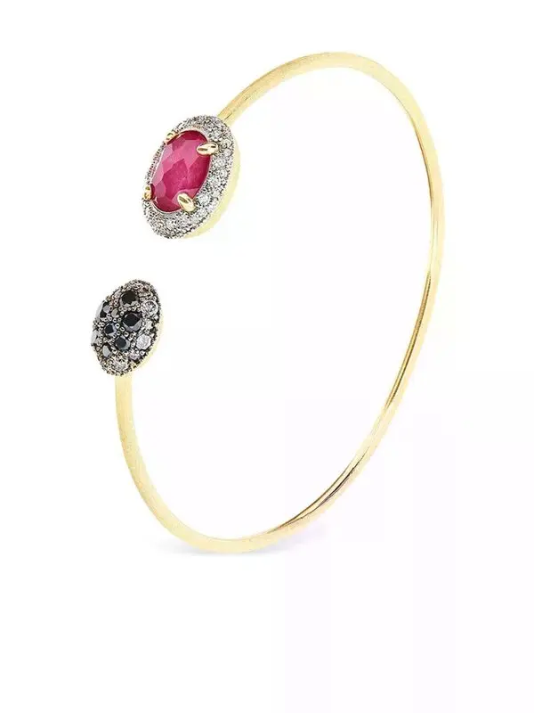 NANIS Diamond And Ruby Bangle Bracelet