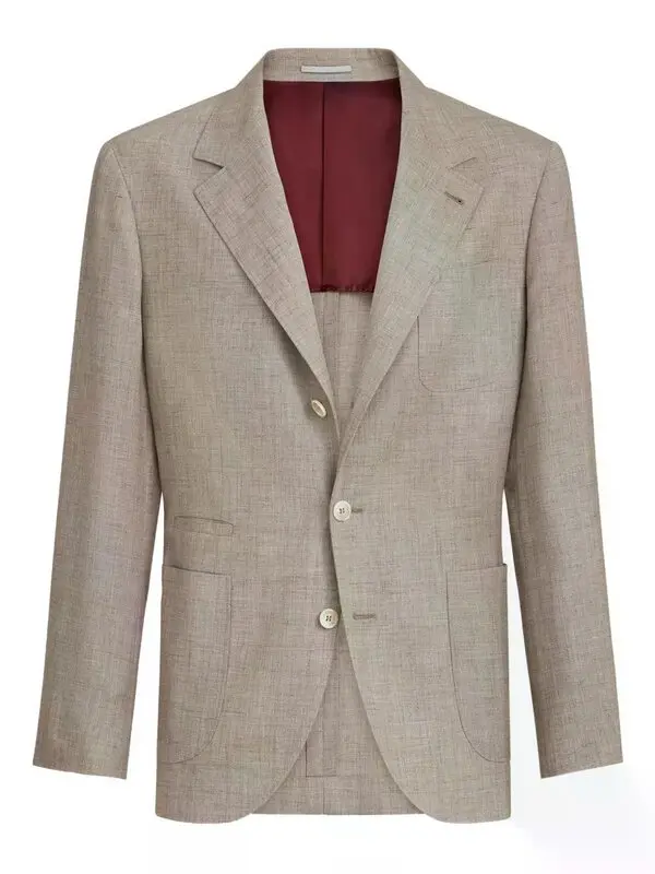 Brunello Cucinelli Patch-pocket Blazer - Brown