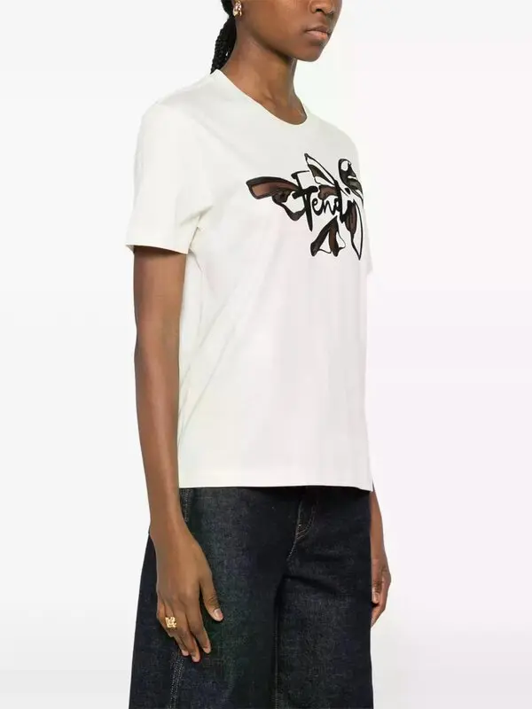 Fendi Graphic Short-sleeve T-shirt - Neutrals