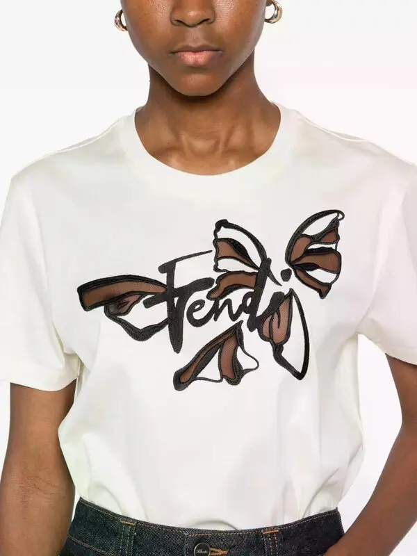 Fendi Graphic Short-sleeve T-shirt - Neutrals