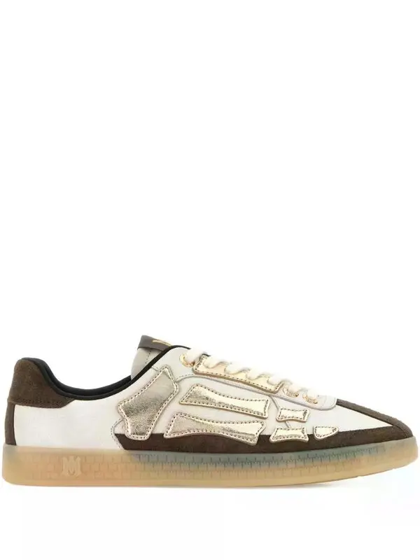 Amiri Pacific Bones Leather Sneakers - White
