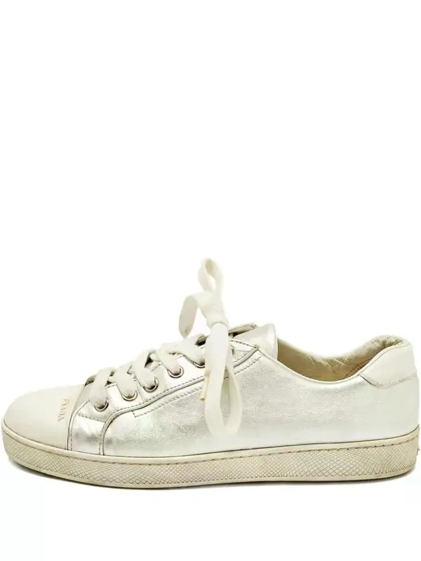 Prada Leather Cap-toe Sneakers