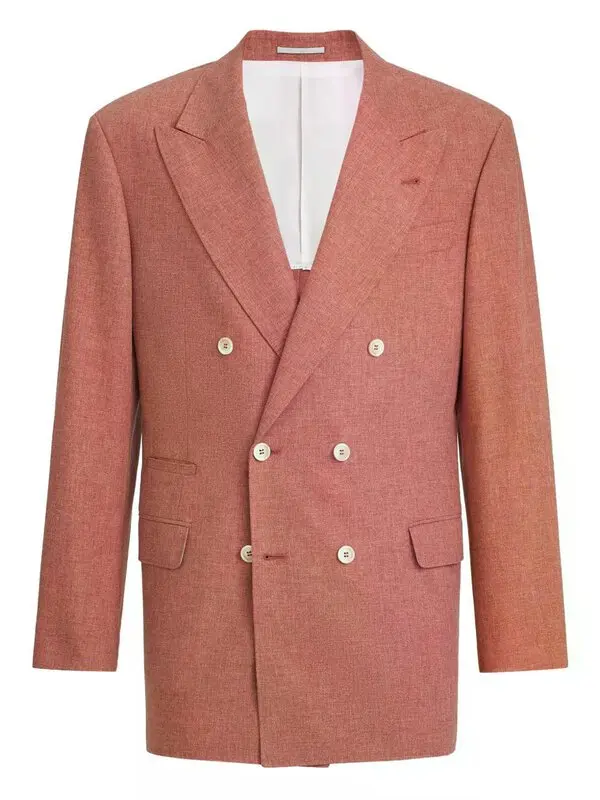 Brunello Cucinelli Double-breasted Blazer - Orange