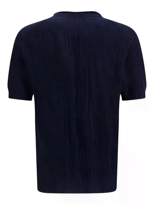 Brunello Cucinelli Ribbed Short-sleeve T-shirt - Blue