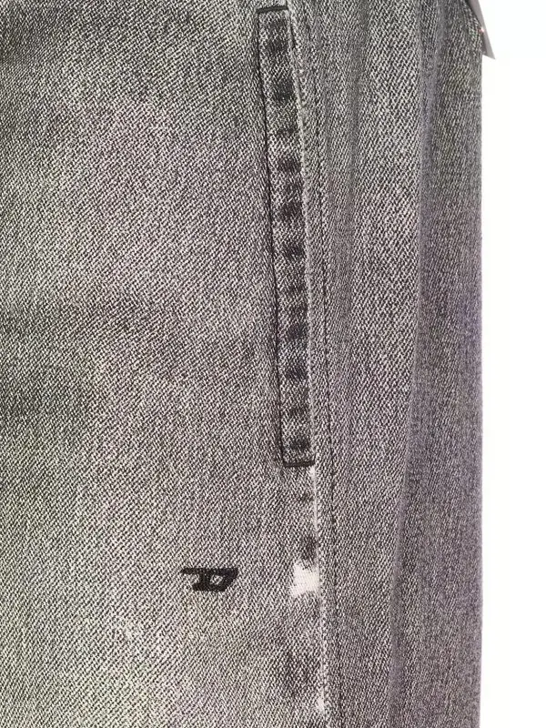 DIESEL D-ainty Distressed Wide-leg Jeans