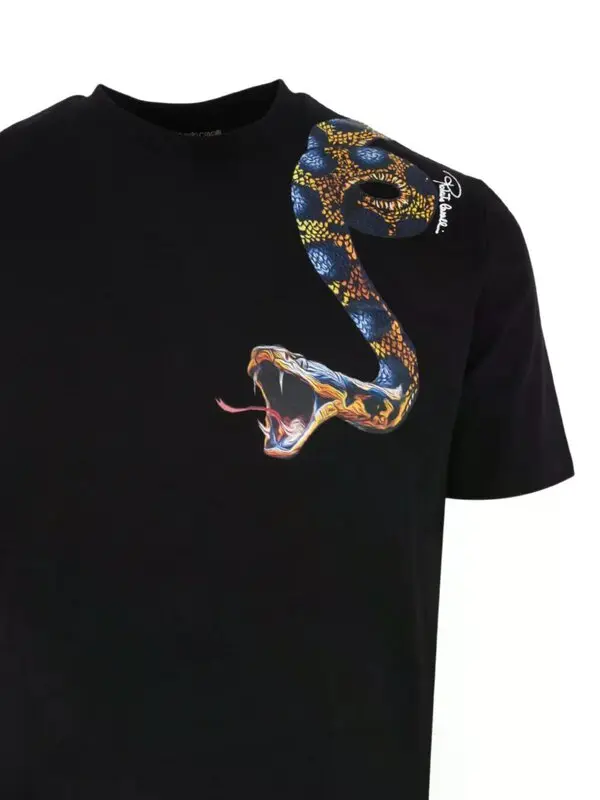 Roberto Cavalli Snake Printed T-shirt