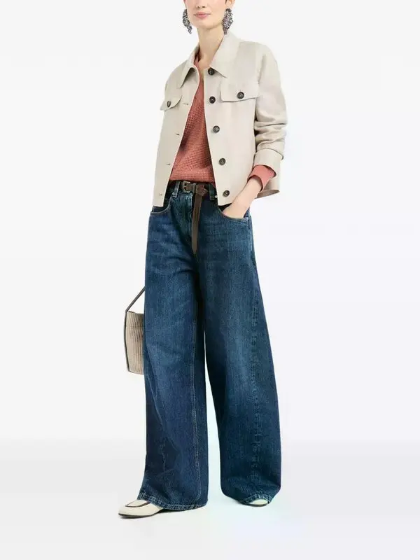 Brunello Cucinelli Long-sleeve Linen Jacket With Pockets - Neutrals