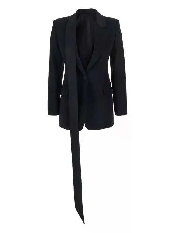 Attico Lapel Tie Virgin Wool Jacket