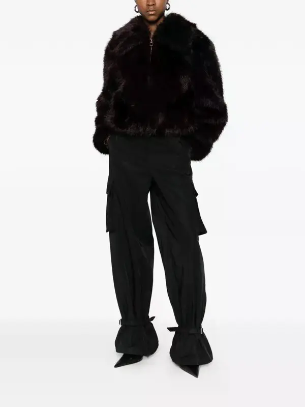 Attico Cargo Trousers With Buckle Detail