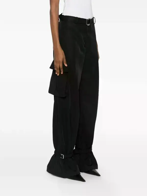 Attico Cargo Trousers With Buckle Detail