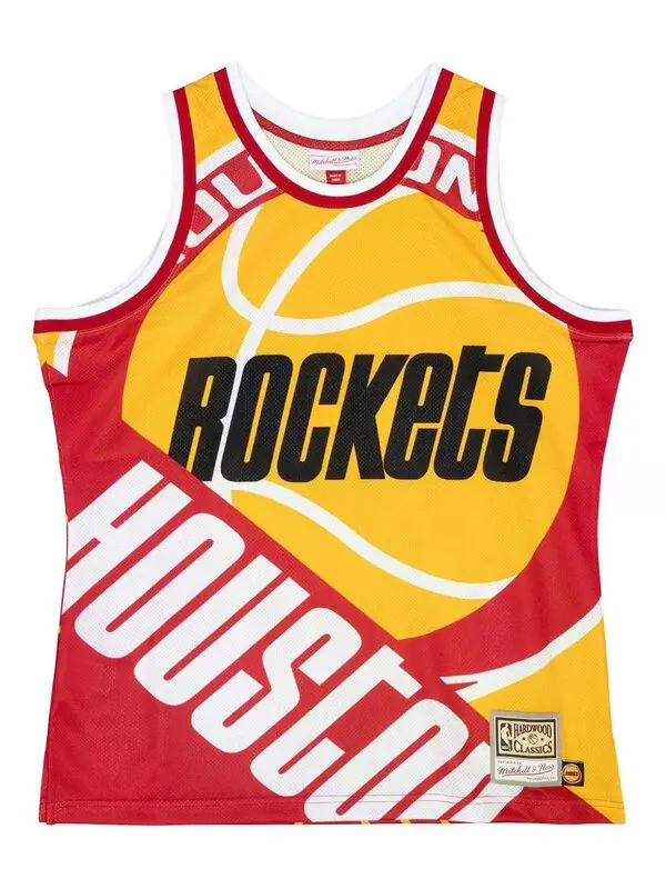 Mitchell & Ness Big Face Nba Houston Rockets Tank Top - Yellow