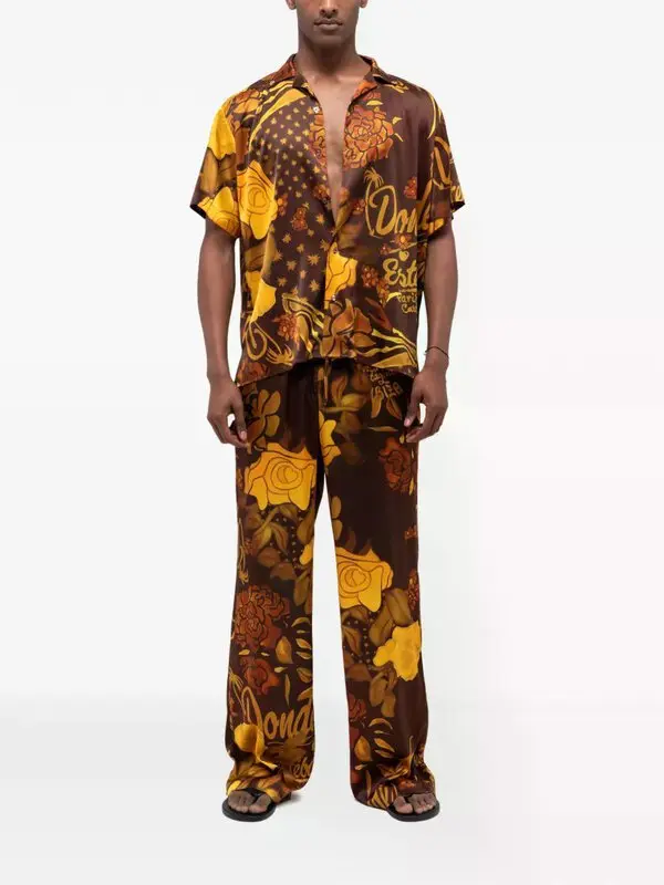 DONDE ESTEBAN Floral Print Short-sleeve Shirt