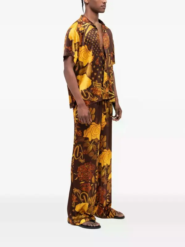 DONDE ESTEBAN Floral Print Short-sleeve Shirt