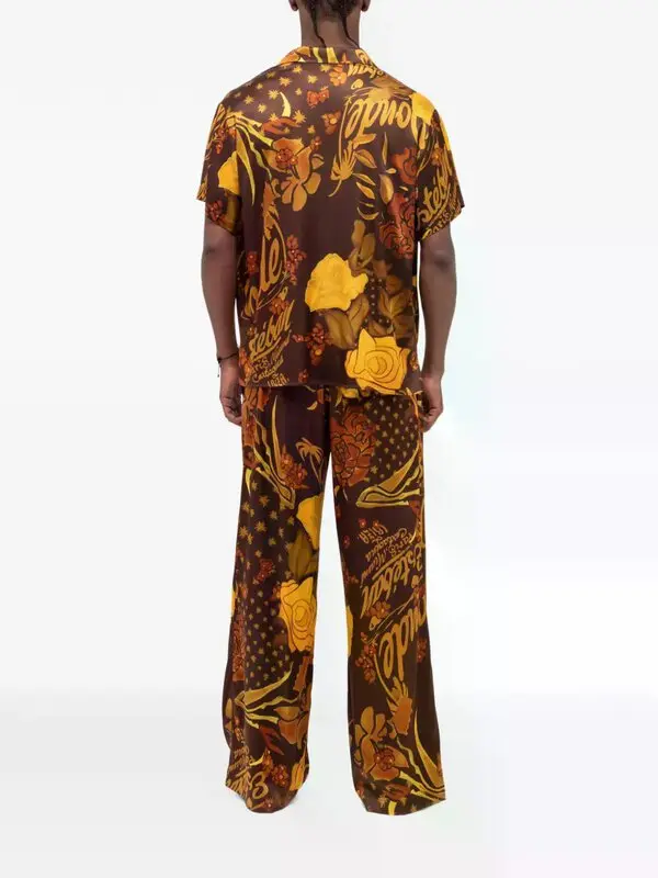 DONDE ESTEBAN Floral Print Short-sleeve Shirt