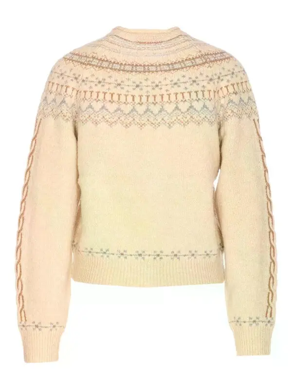 Guest In Residence Patterned Crew-neck Sweater