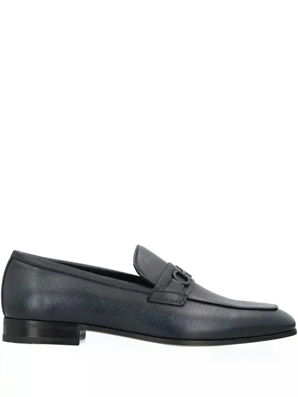 FERRAGAMO Gancini Detail Loafers - Blue