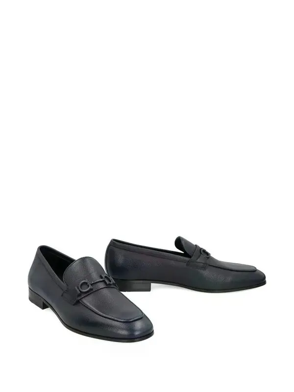 FERRAGAMO Gancini Detail Loafers - Blue