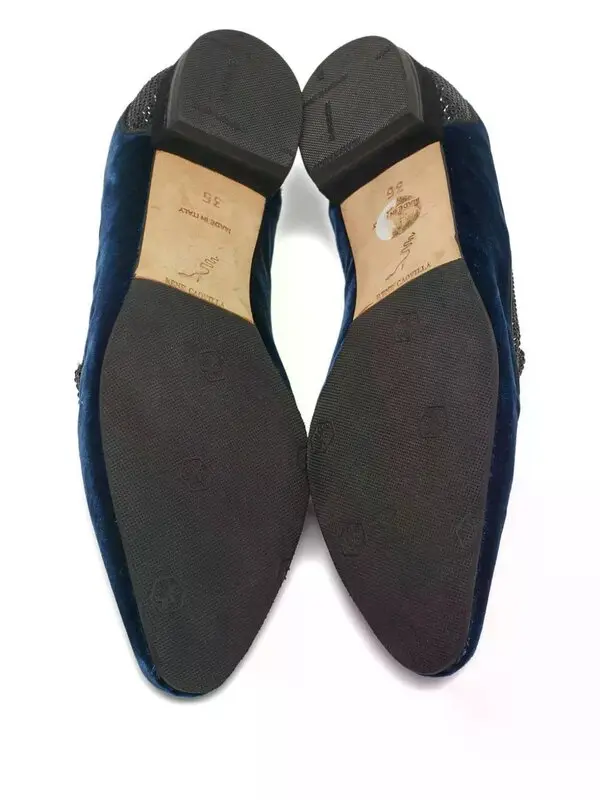 Rene Caovilla Crystal-embellished Velvet Pumps