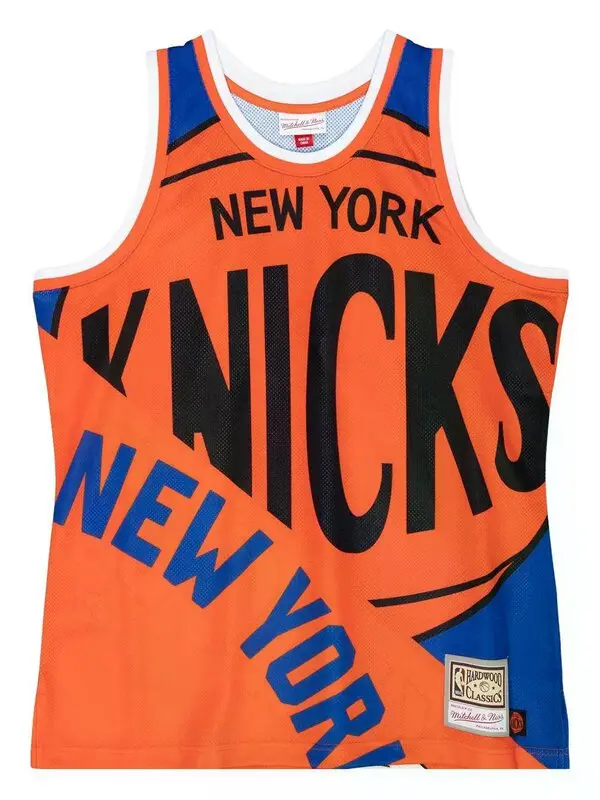 Mitchell & Ness X Nba New York Knicks Big Face 5.0 Tank Top - Orange