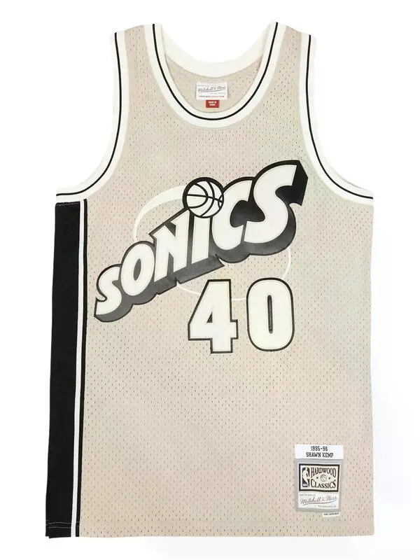 Mitchell & Ness Swingman Nba Supersonics 1995 Shawn Kemp Tank Top - Neutrals