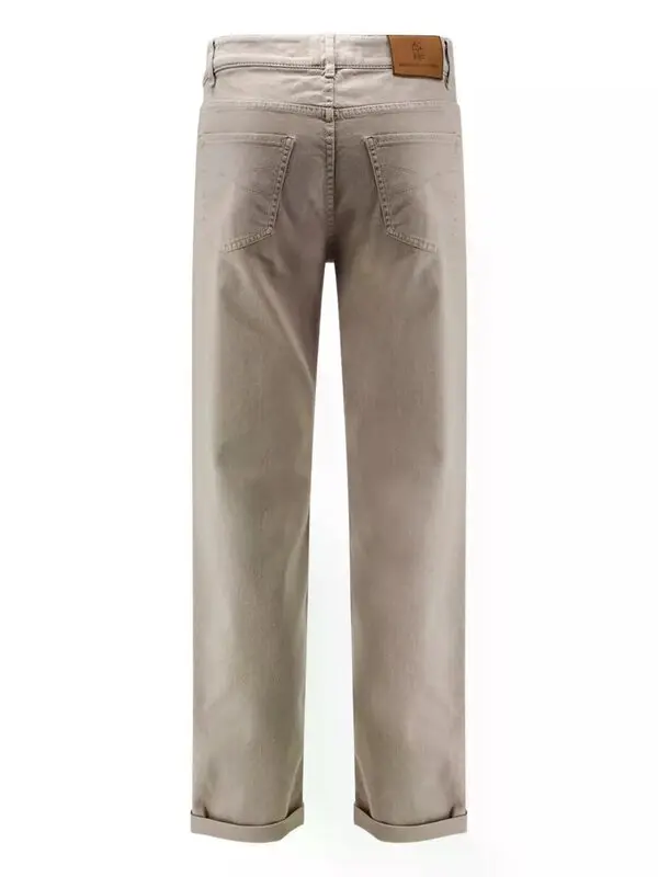 Brunello Cucinelli Logo-embroidered Five-pocket Trousers