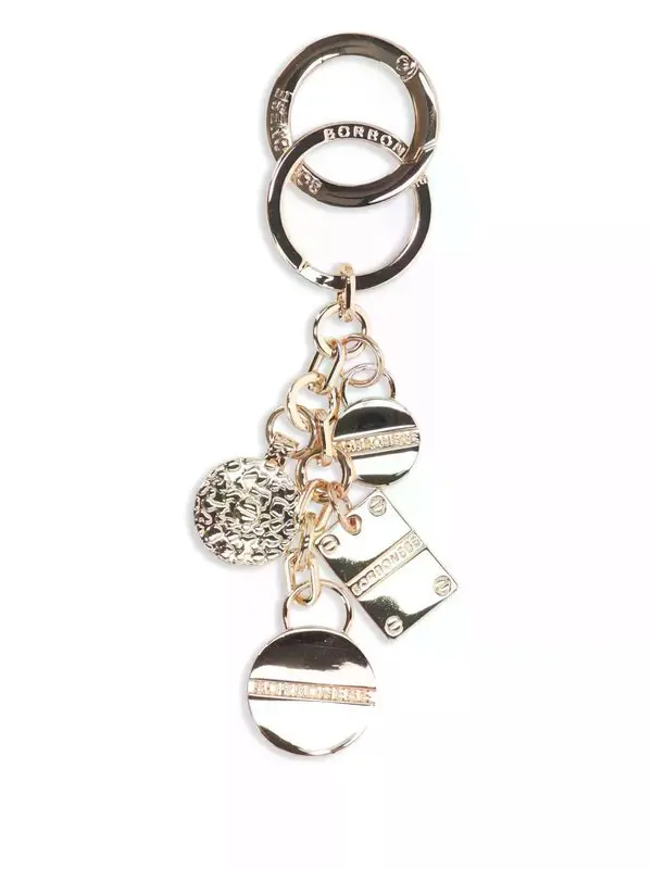Borbonese Charm-embellished Keyring - Gold