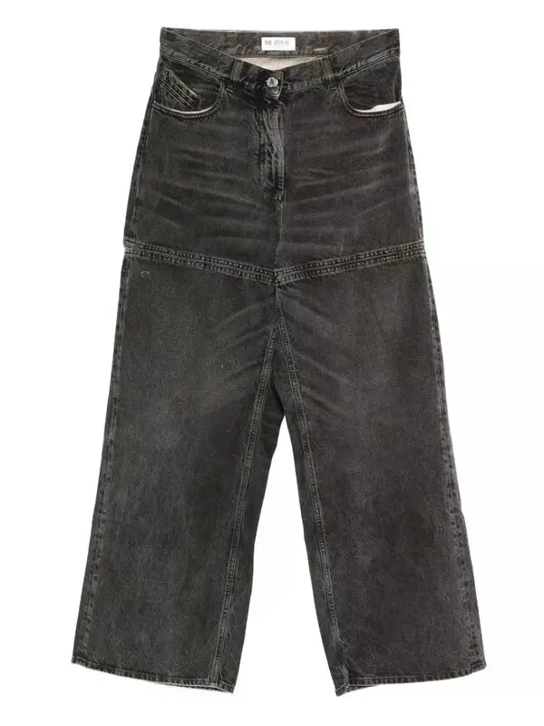 Attico High-waisted Wide-leg Jeans
