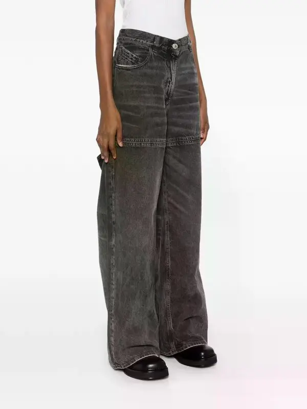 Attico High-waisted Wide-leg Jeans